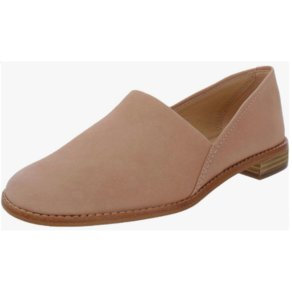 Clarks | Shoes | Clarks Womens Pure Easy Leather Slip On Loafers Tan 95 ...